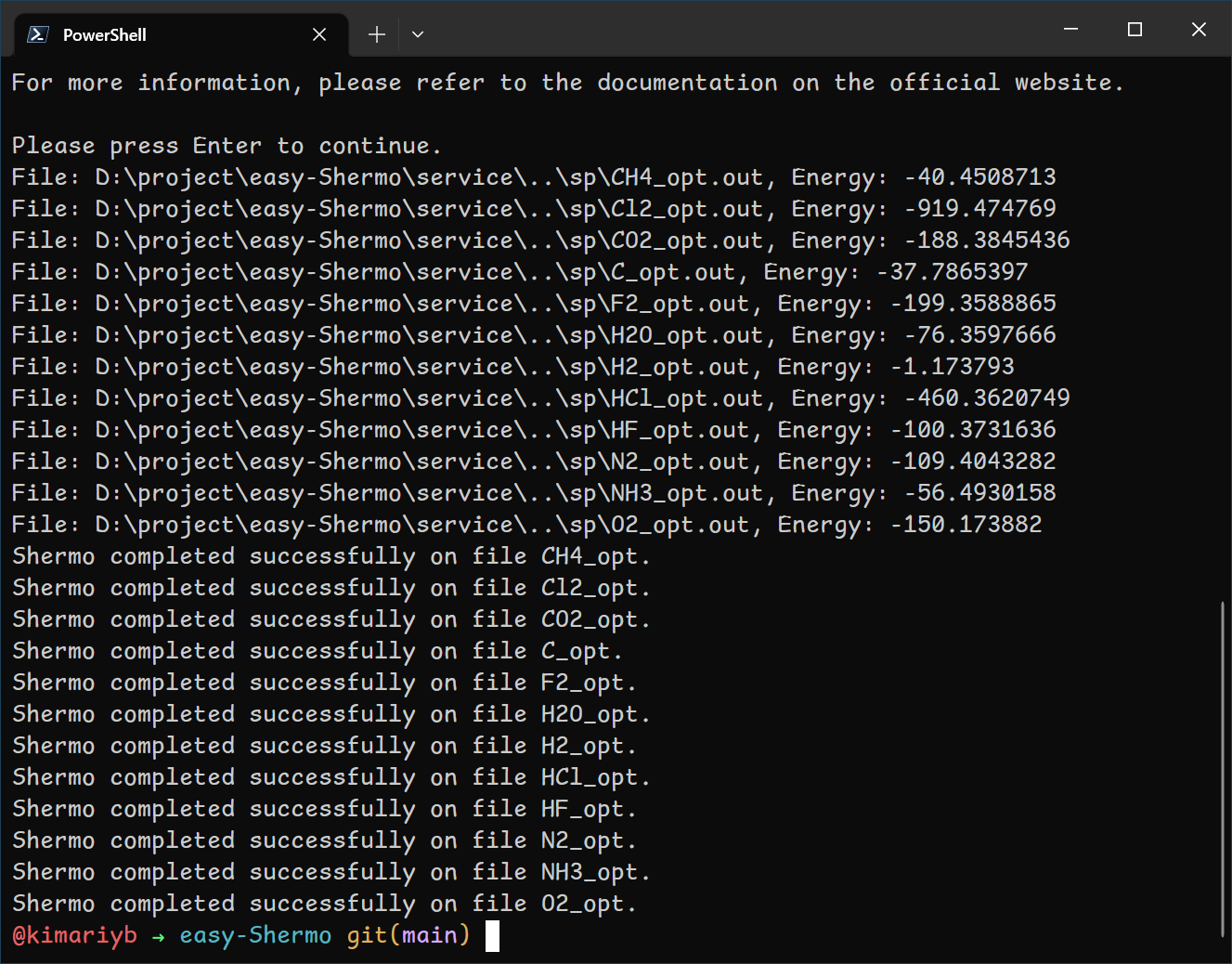 有关量子化学计算中热力学量的计算方法 | Kimariyb's Blog